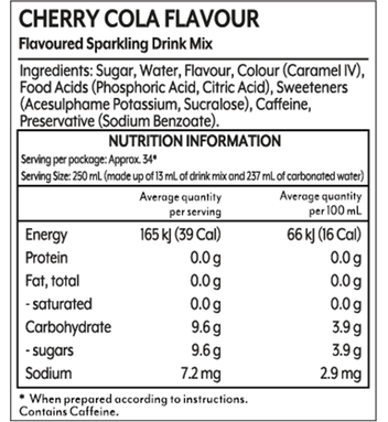 SodaStream Classics USA Cherry Cola 440ml - Soda Mix – SodaStream Australia