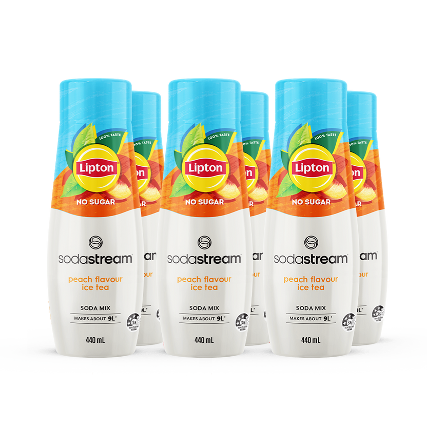 Lipton Ice Tea Peach No Sugar Syrup Flavour 6 PACK – SodaStream Australia