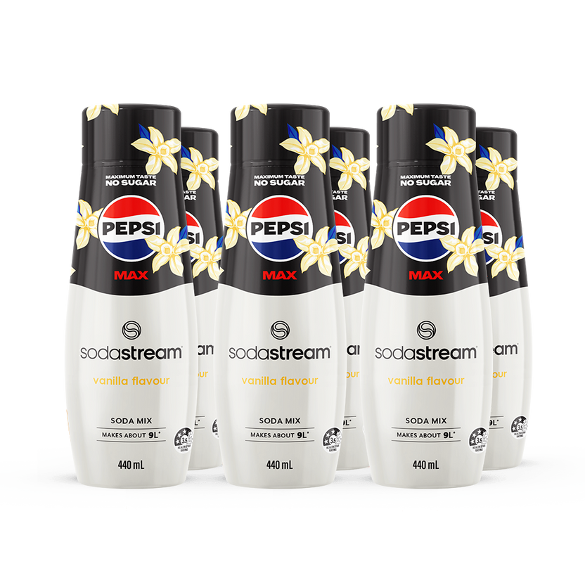 SodaStream Pepsi Max Vanilla Syrup Flavour 6 Pack – SodaStream Australia
