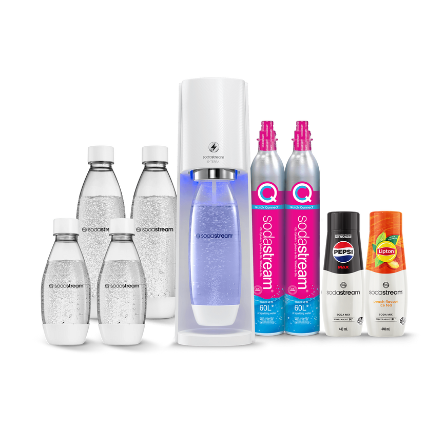 SodaStream E-Terra Electric Sparkling Water Maker + Quick Connect ...