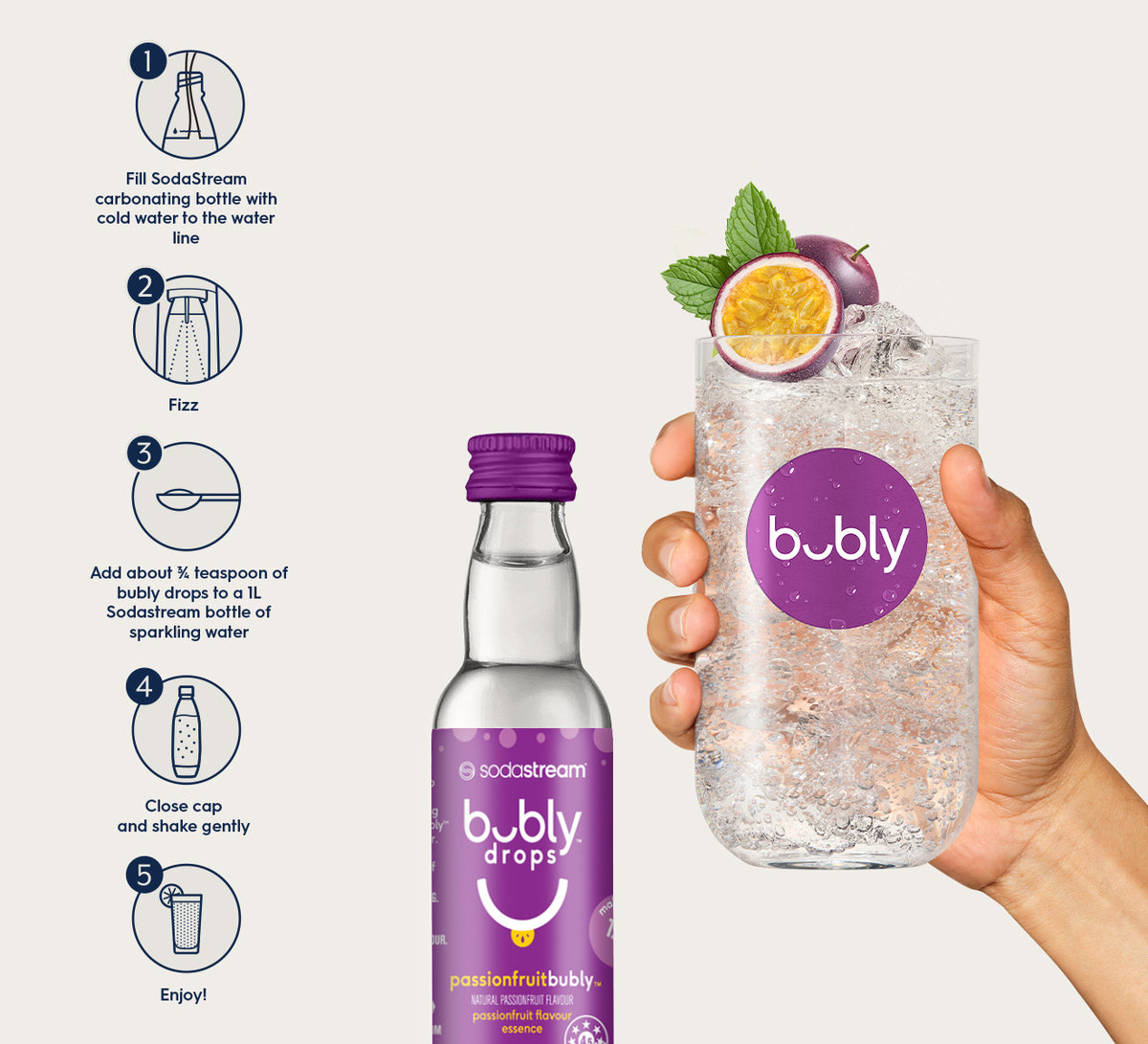 passionfruit bubly drops™ 6 Pack – SodaStream Australia